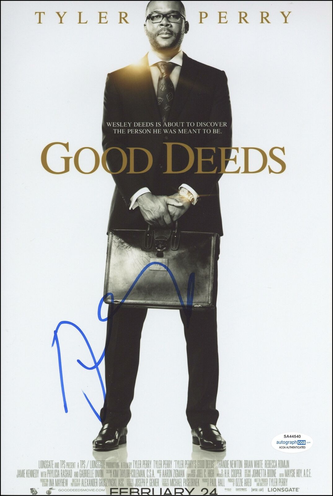 Tyler Perry "Good Deeds" AUTOGRAPH Signed 'Wesley Deeds' 8x12 Photo ...