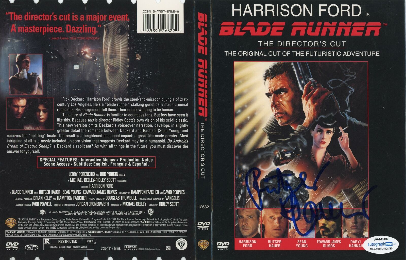Rutger Hauer "Blade Runner" AUTOGRAPH Signed Director's Cut DVD Cover ...
