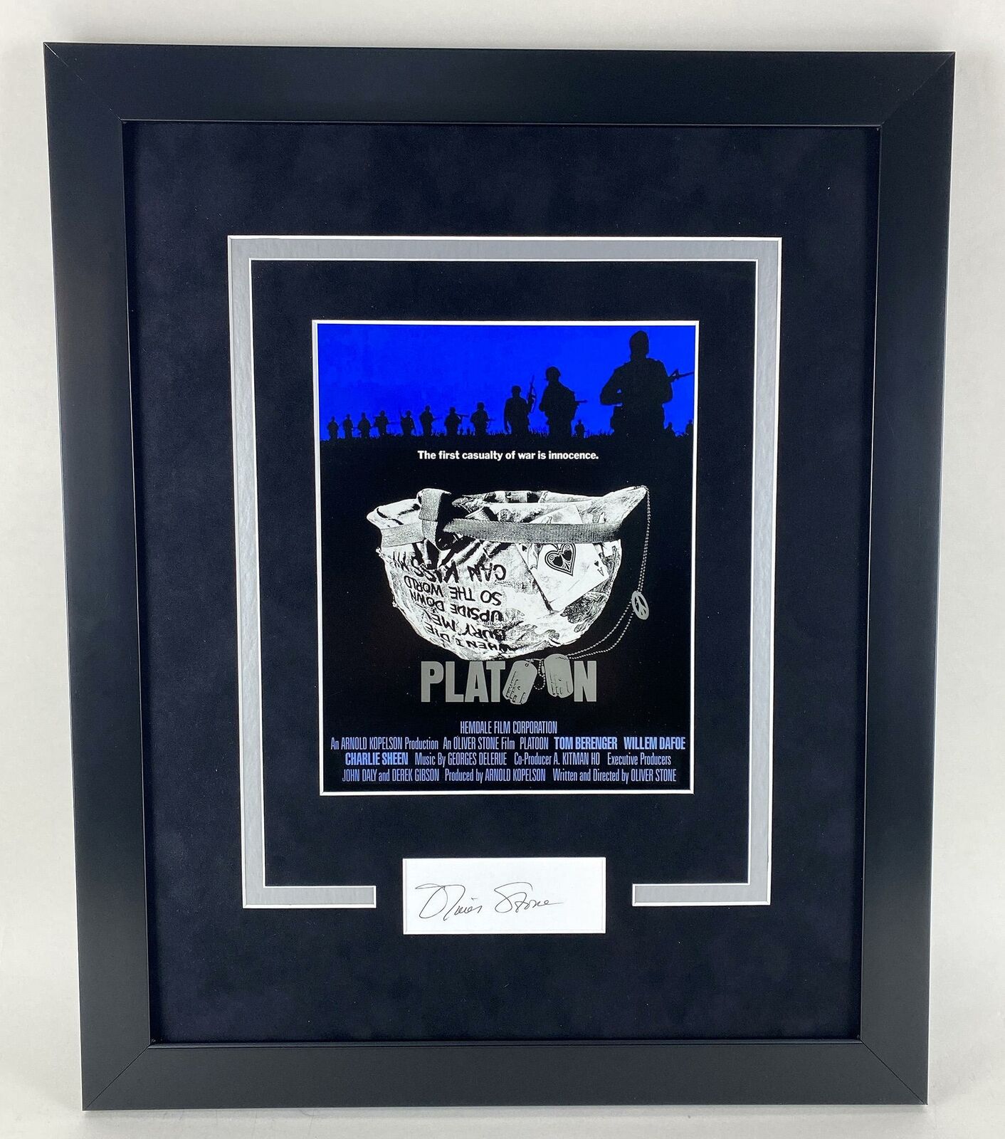 Platoon Director Oliver Stone Autographed Signed 16x20 Frame Display ...