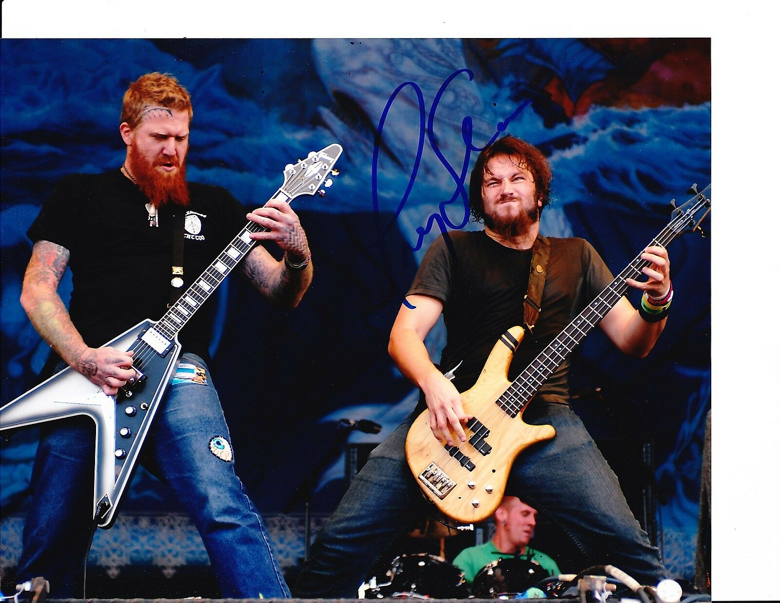 MASTODON TROY SANDERS SIGNED ROCKING OUT 8X10 Collectible Memorabilia ...