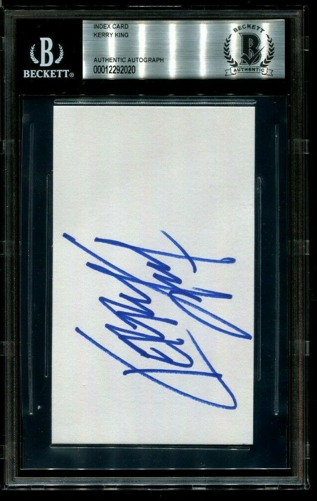 SLAYER KERRY KING signed autographed INDEX CARD BECKETT (BAS ...