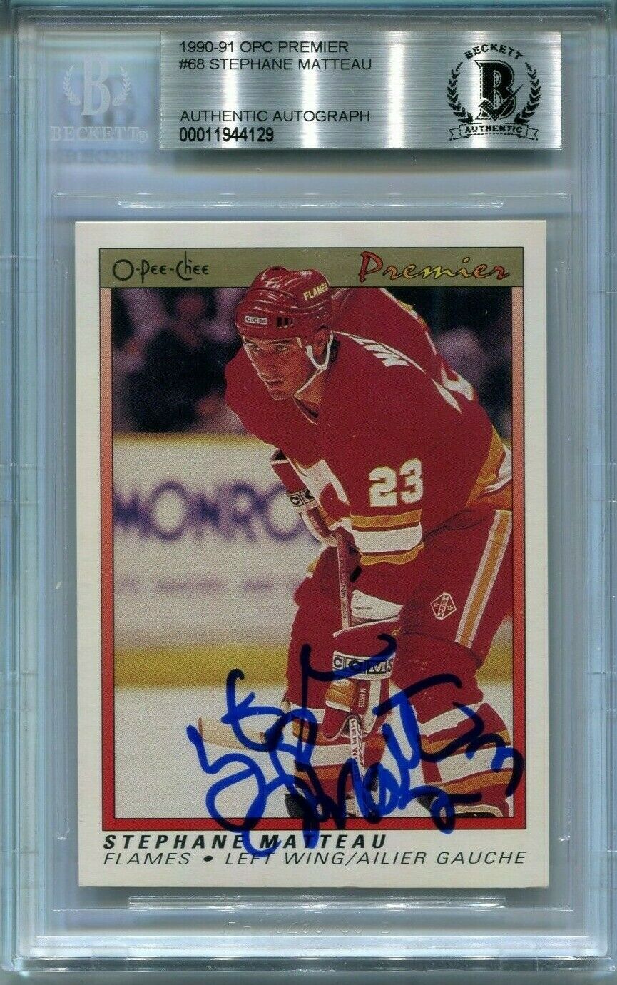 STEPHANE MATTEAU signed autographed 1990-91 OPC PREMIER ROOKIE CARD RC ...