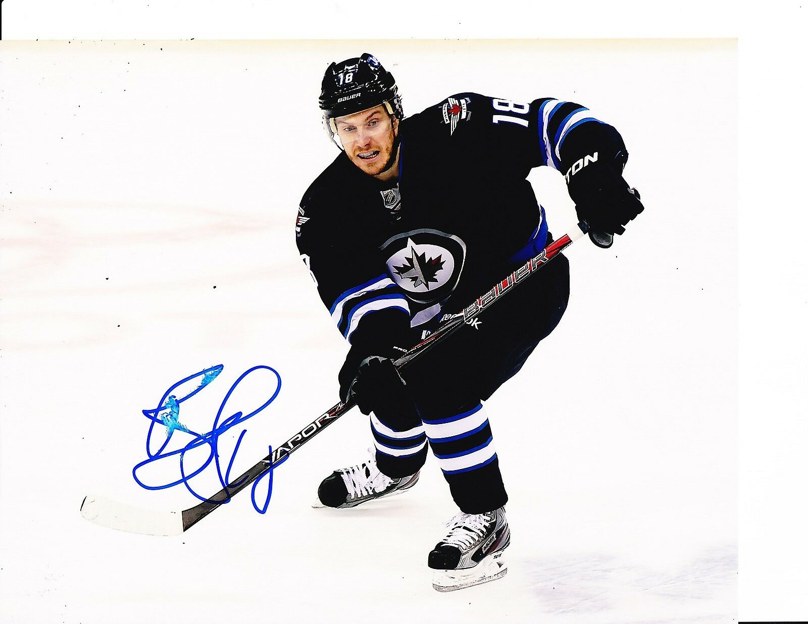 WINNIPEG JETS BRYAN LITTLE SIGNED OPEN ICE 8X10 Collectible Memorabilia ...