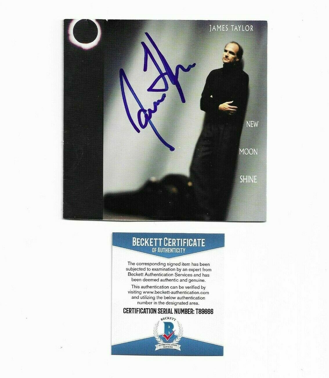 JAMES TAYLOR signed autographed "NEW MOON SHINE" CD BOOKLET BECKETT COA ...