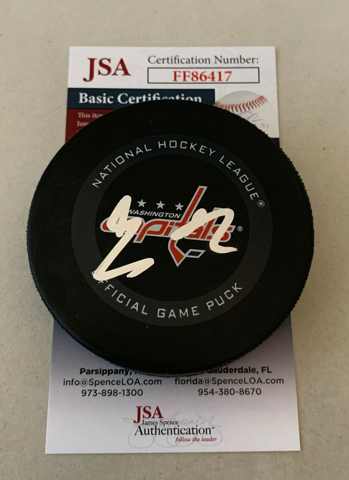 Evgeny Kuznetsov signed Washington Capitals Game Puck autographed Caps ...