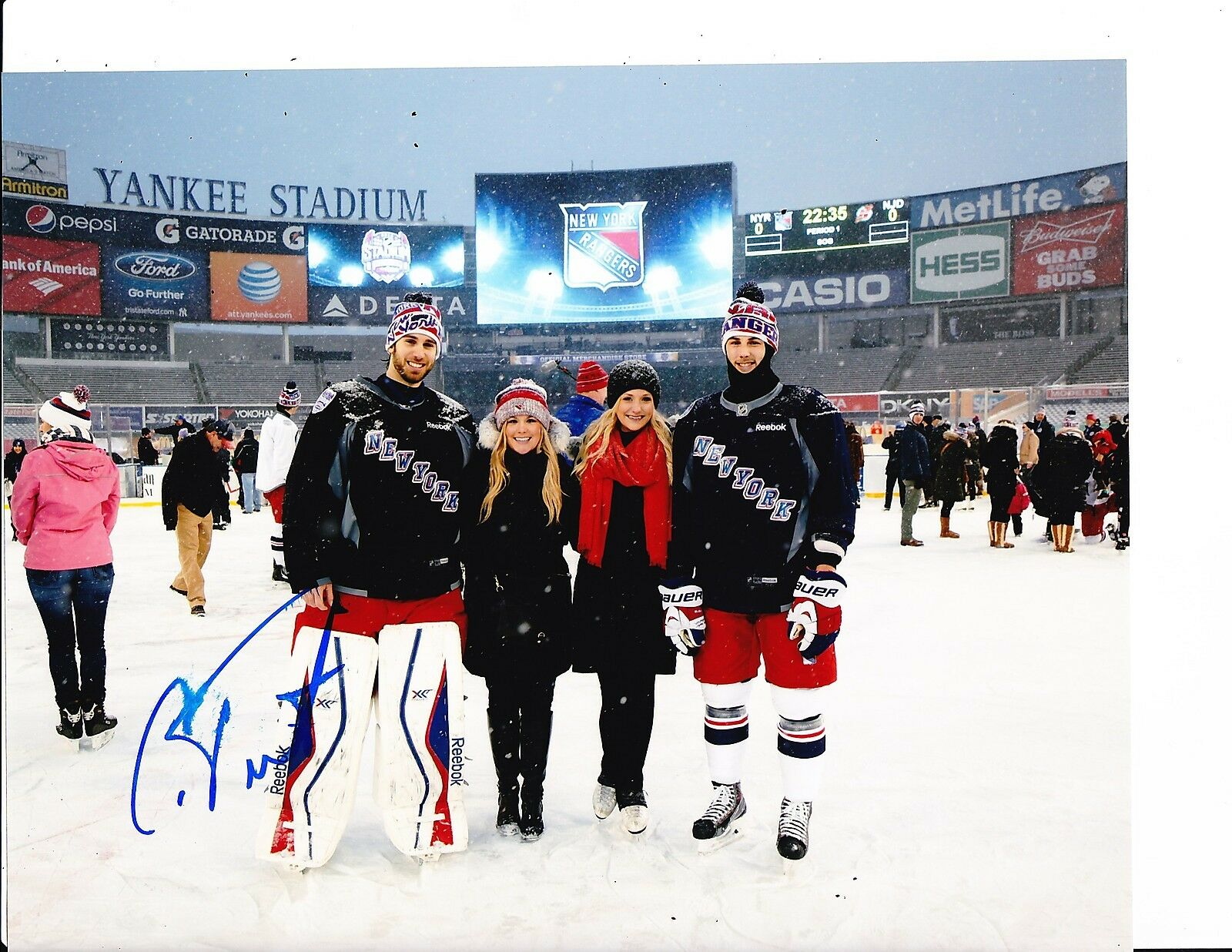 NEW YORK RANGERS CAM TALBOT SIGNED YANKEE STADIUM 8X10 Collectible ...