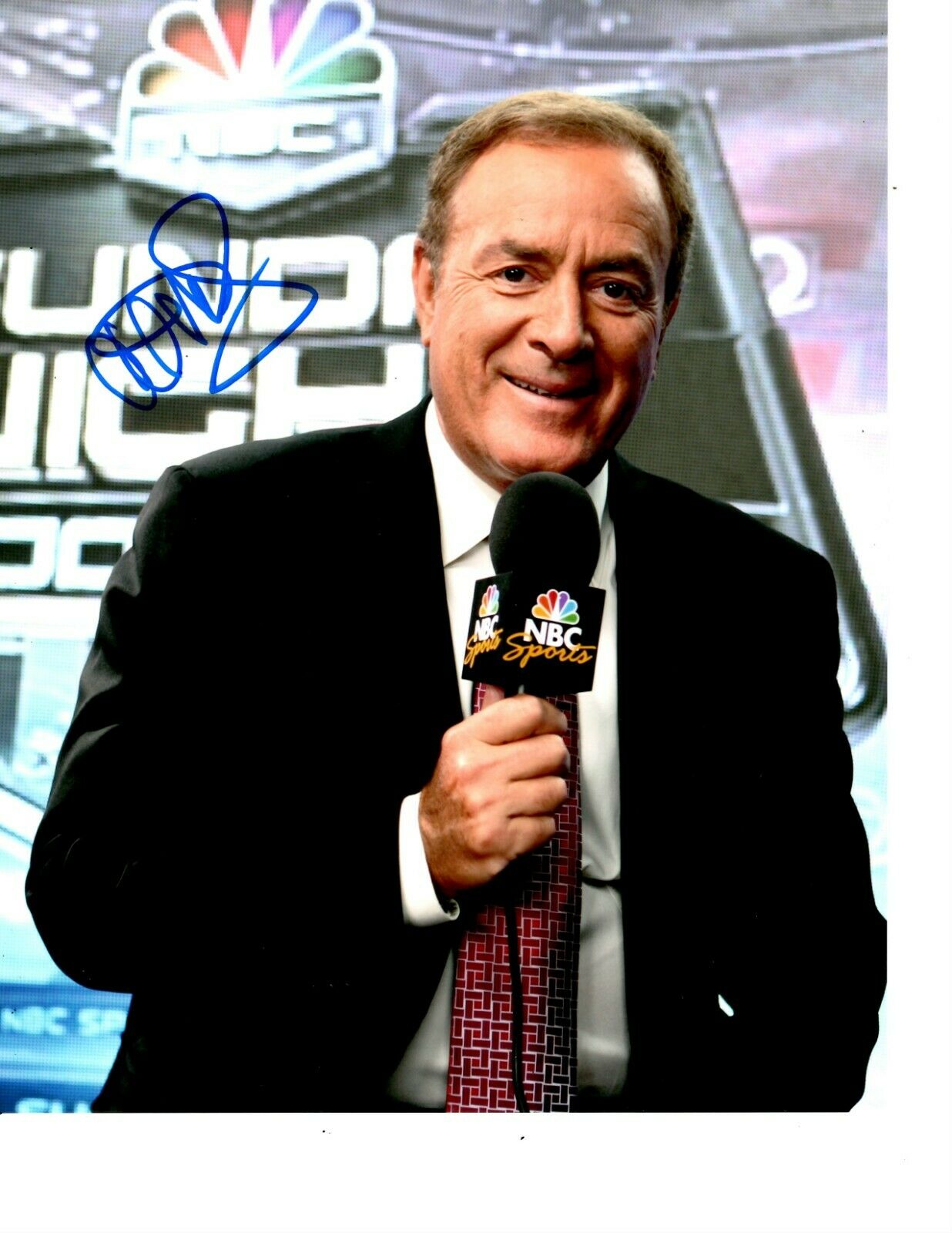 NFL SUNDAY NIGHT FOOTBALL AL MICHAELS SIGNED 8X10 80 USA OLYMPIC CALL ...