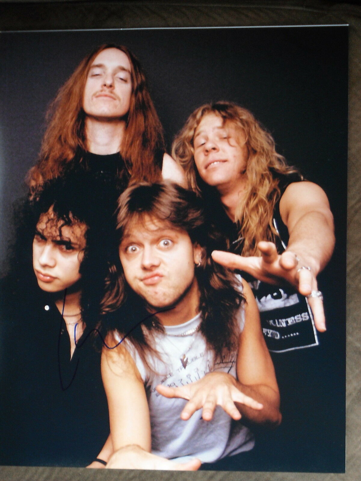 METALLICA LARS ULRICH SIGNED VINTAGE POSED 11X14 Collectible ...