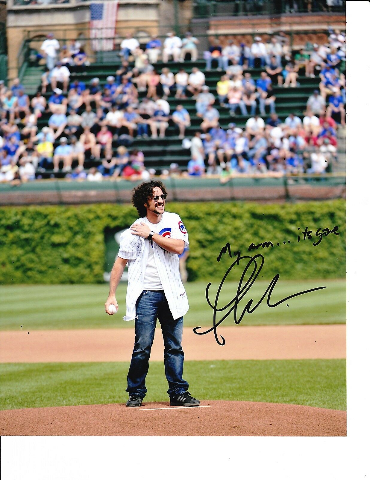 THOMAS IAN NICHOLAS SIGNED WRIGLEY FIRST PITCH 8X10 Collectible ...
