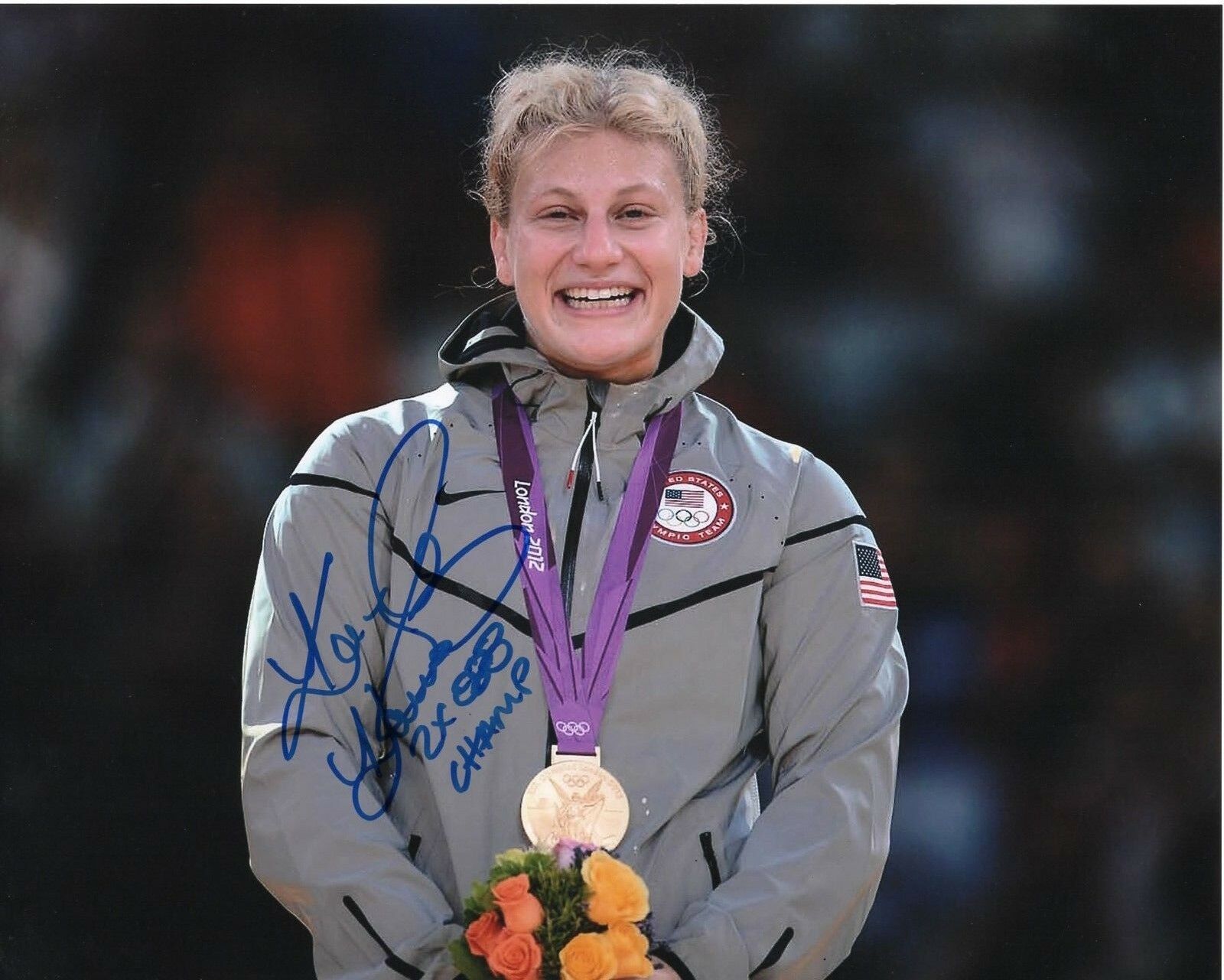 KAYLA HARRISON SIGNED USA OLYMPIAN GOLD MEDAL WINNER 8X10 Collectible ...