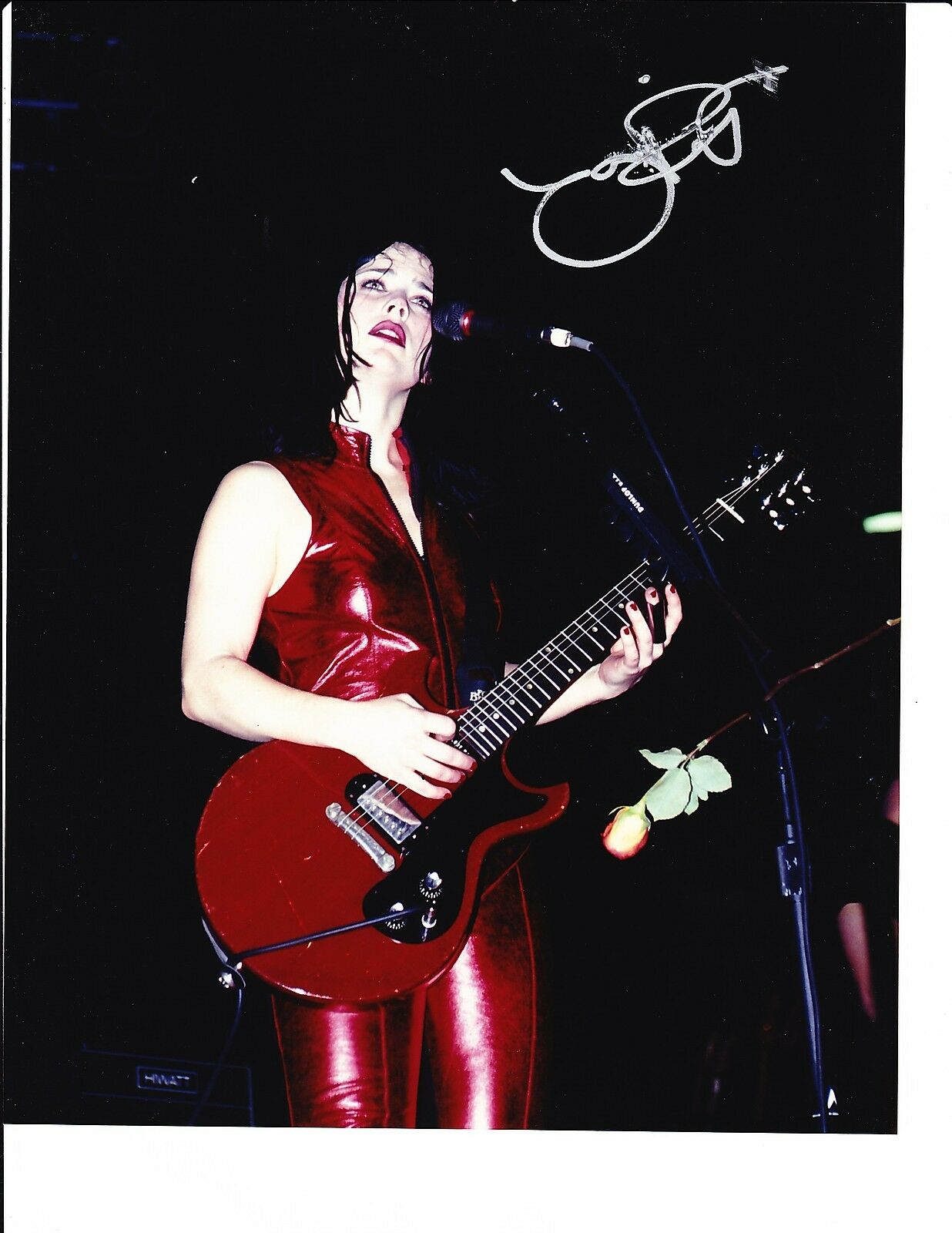 VERUCA SALT LOUISE POST SIGNED SEXY RED LEATHER OUTFIT 8X10 Collectible ...
