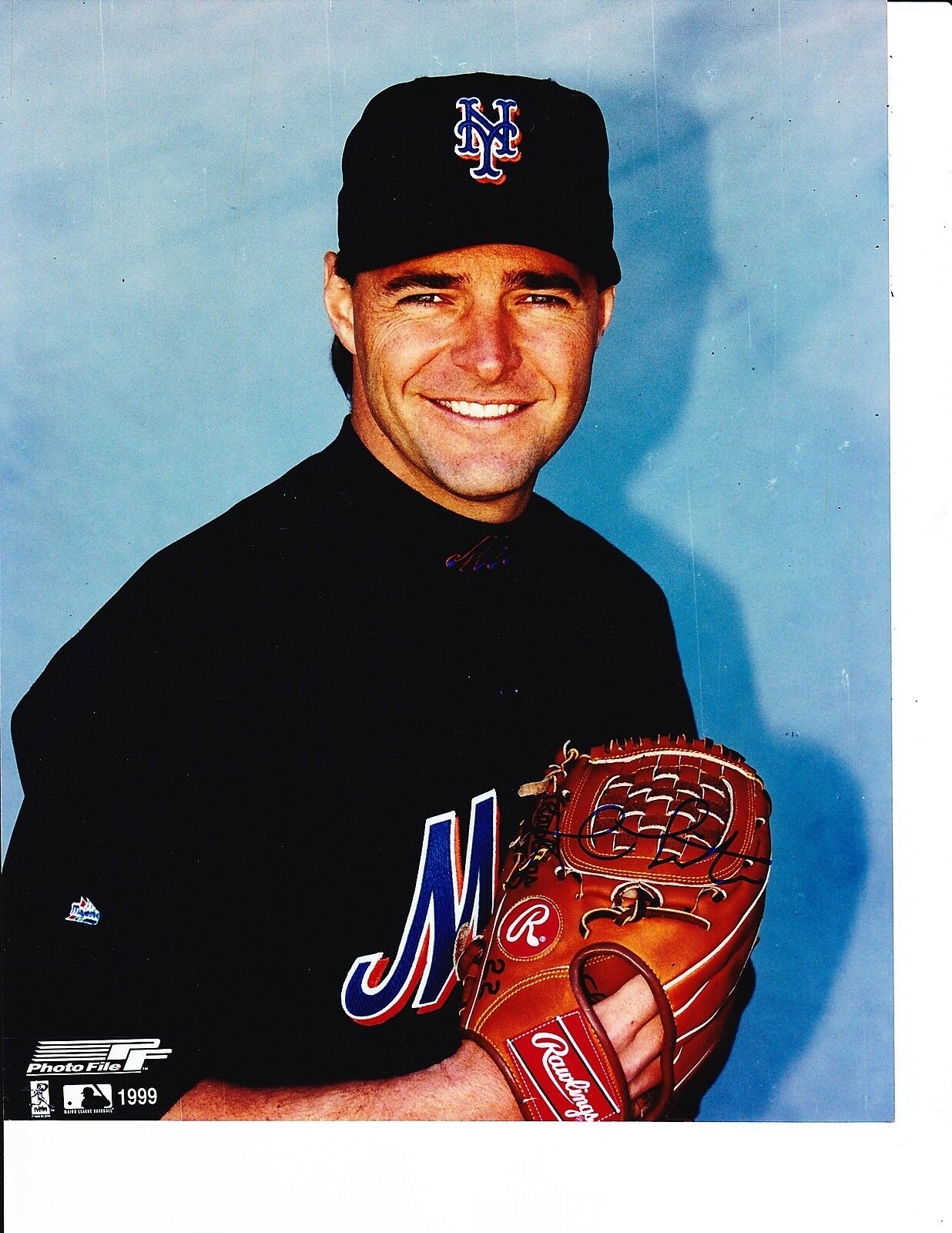 NEW YORK METS AL LEITER SIGNED 1999 PORTRAIT 8X10 Collectible ...