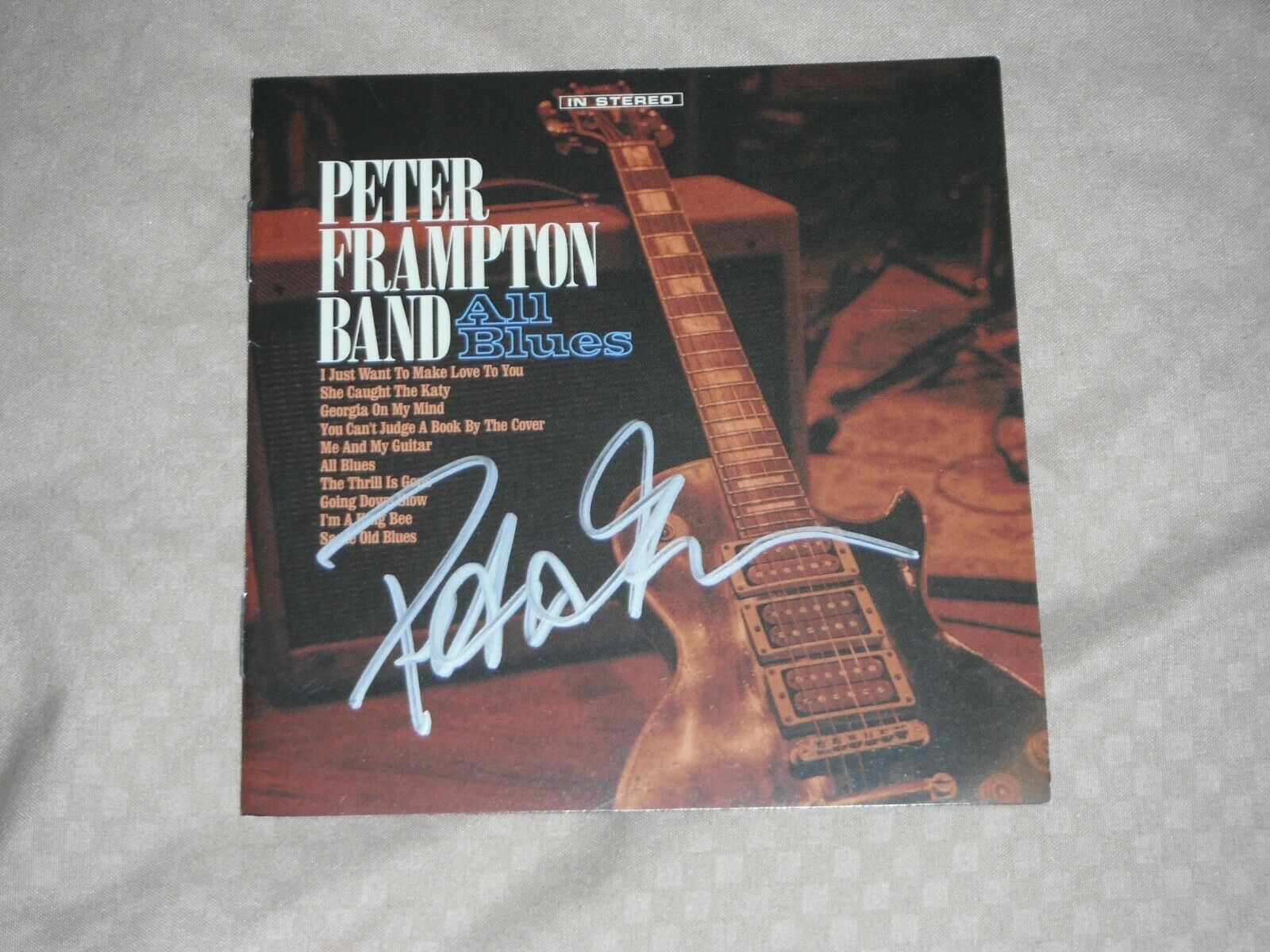 PETER FRAMPTON SIGNED ALL BLUES CD COVER Collectible Memorabilia ...