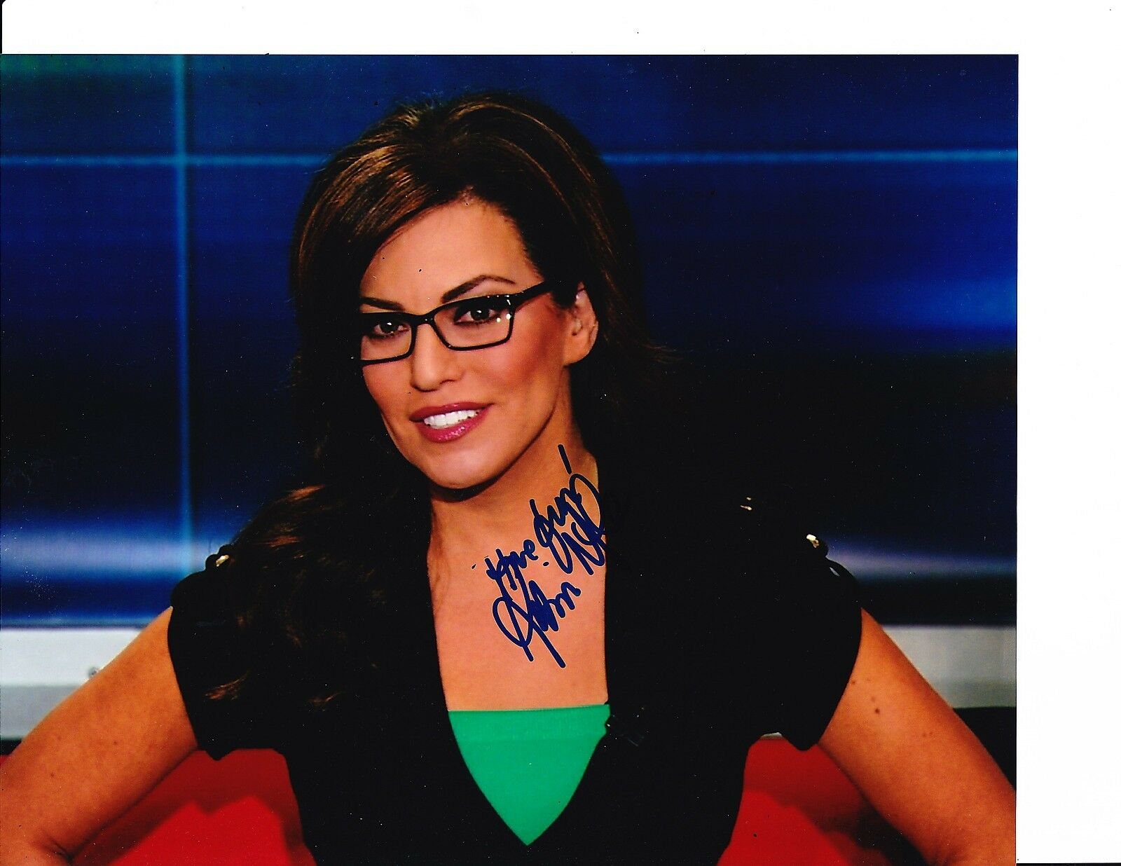 HLN MORNING EXPRESS ROBIN MEADE SIGNED WEARING GLASSES 8X10 CNN ...