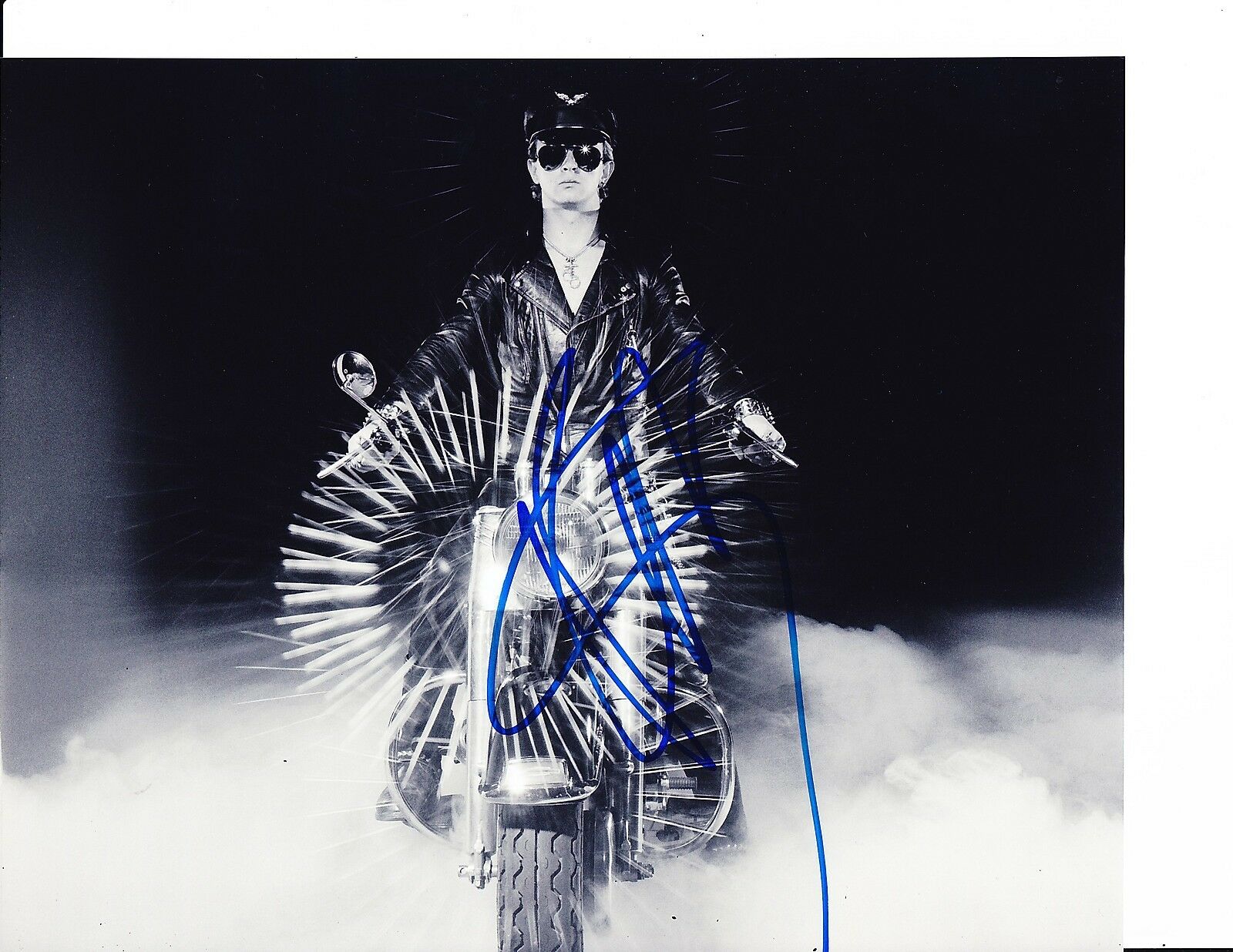 JUDAS PRIEST ROB HALFORD SIGNED ON MOTORCYCLE 8X10 Collectible ...