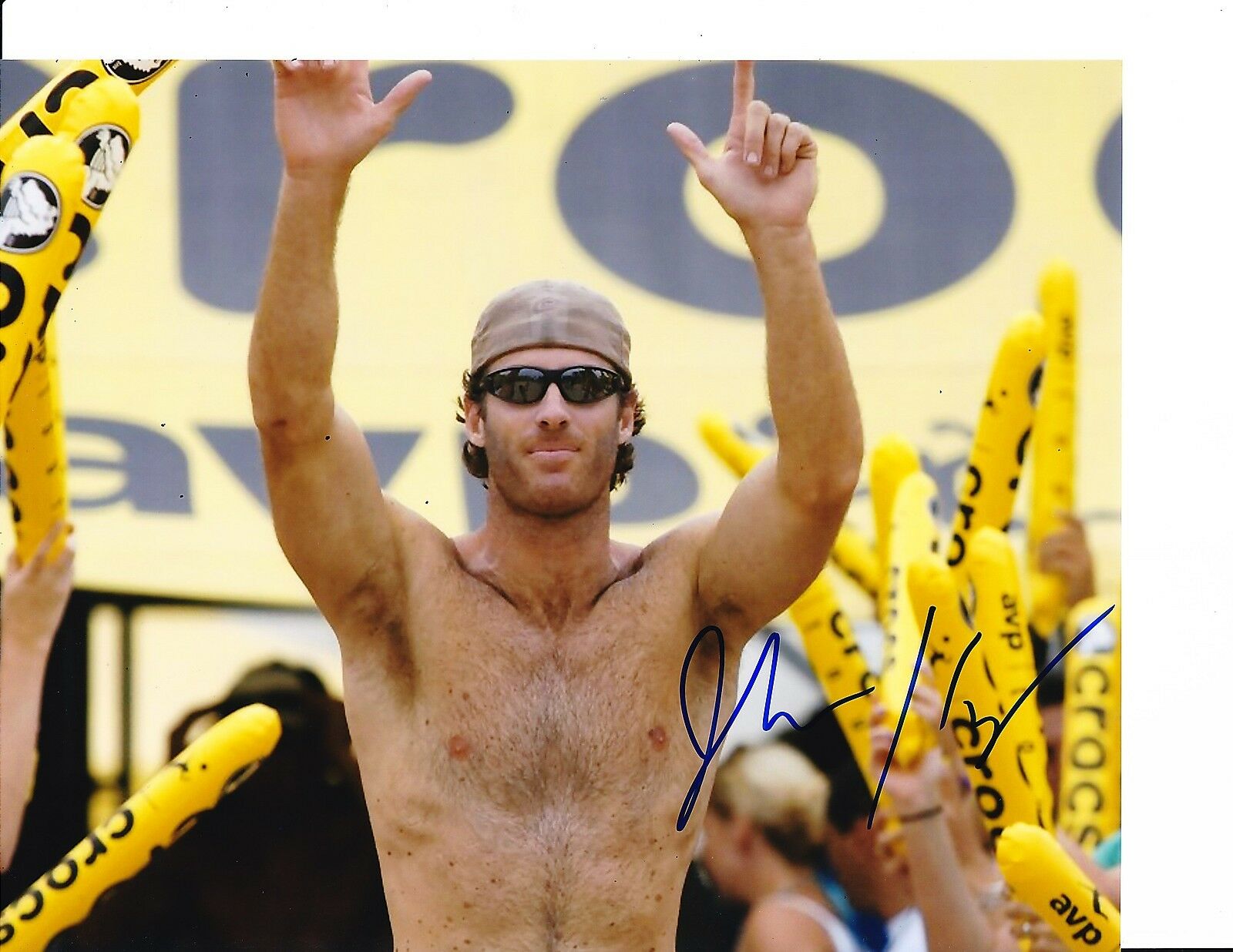 JOHN HYDEN SIGNED BEACH VOLLEYBALL 8X10 AVP Collectible Memorabilia ...