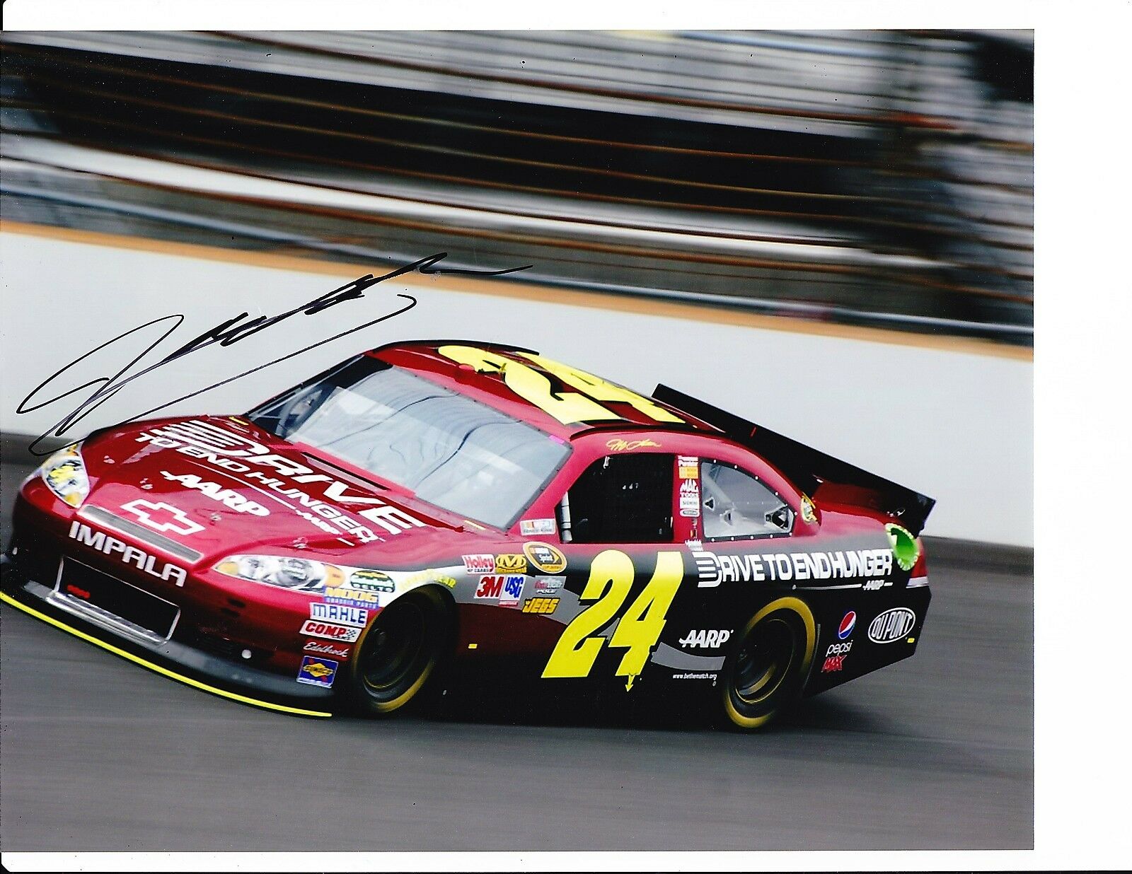 NASCAR LEGEND JEFF GORDON SIGNED IN RACE 8X10 Collectible Memorabilia ...
