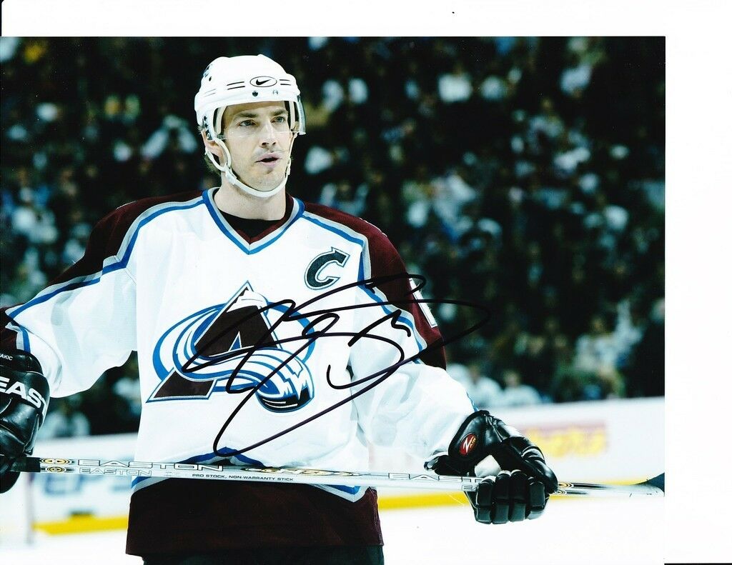 COLORADO AVALANCHE JOE SAKIC SIGNED FACE OFF 8X10 Collectible ...
