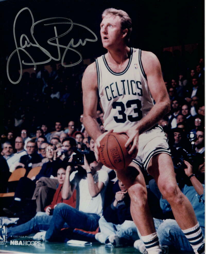 LARRY BIRD SIGNED AUTOGRAPH 8X10 PHOTO - BOSTON CELTICS LEGEND, INDIANA ...