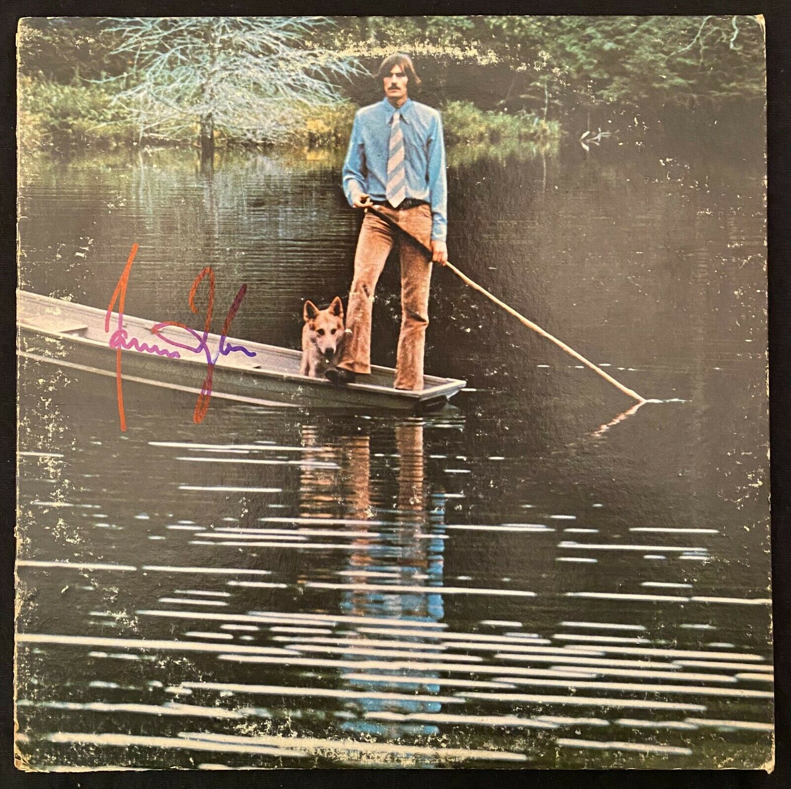 JAMES TAYLOR AUTOGRAPHED SIGNED ONE MAN DOG RECORD ALBUM BECKETT ...