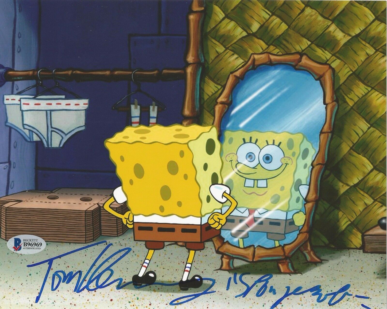 TOM KENNY AUTOGRAPHED SIGNED SPONGEBOB SQUAREPANTS BAS COA 8X10 PHOTO ...