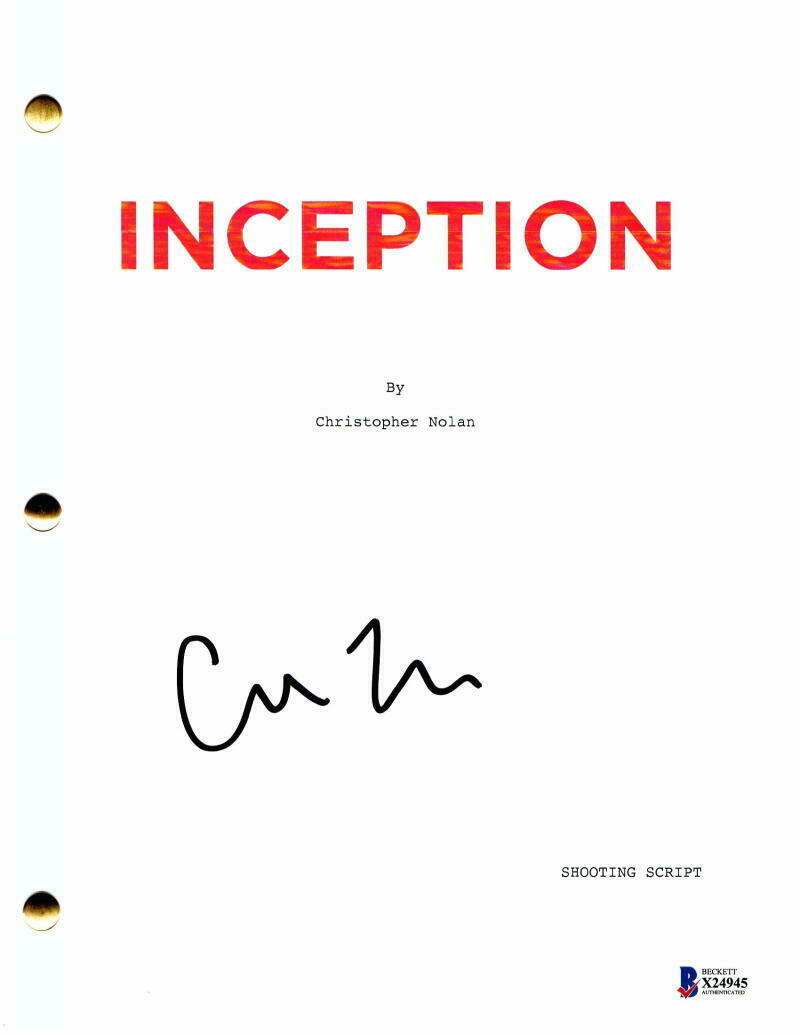 CHRISTOPHER NOLAN SIGNED AUTOGRAPH INCEPTION MOVIE SCRIPT - LEONARDO ...