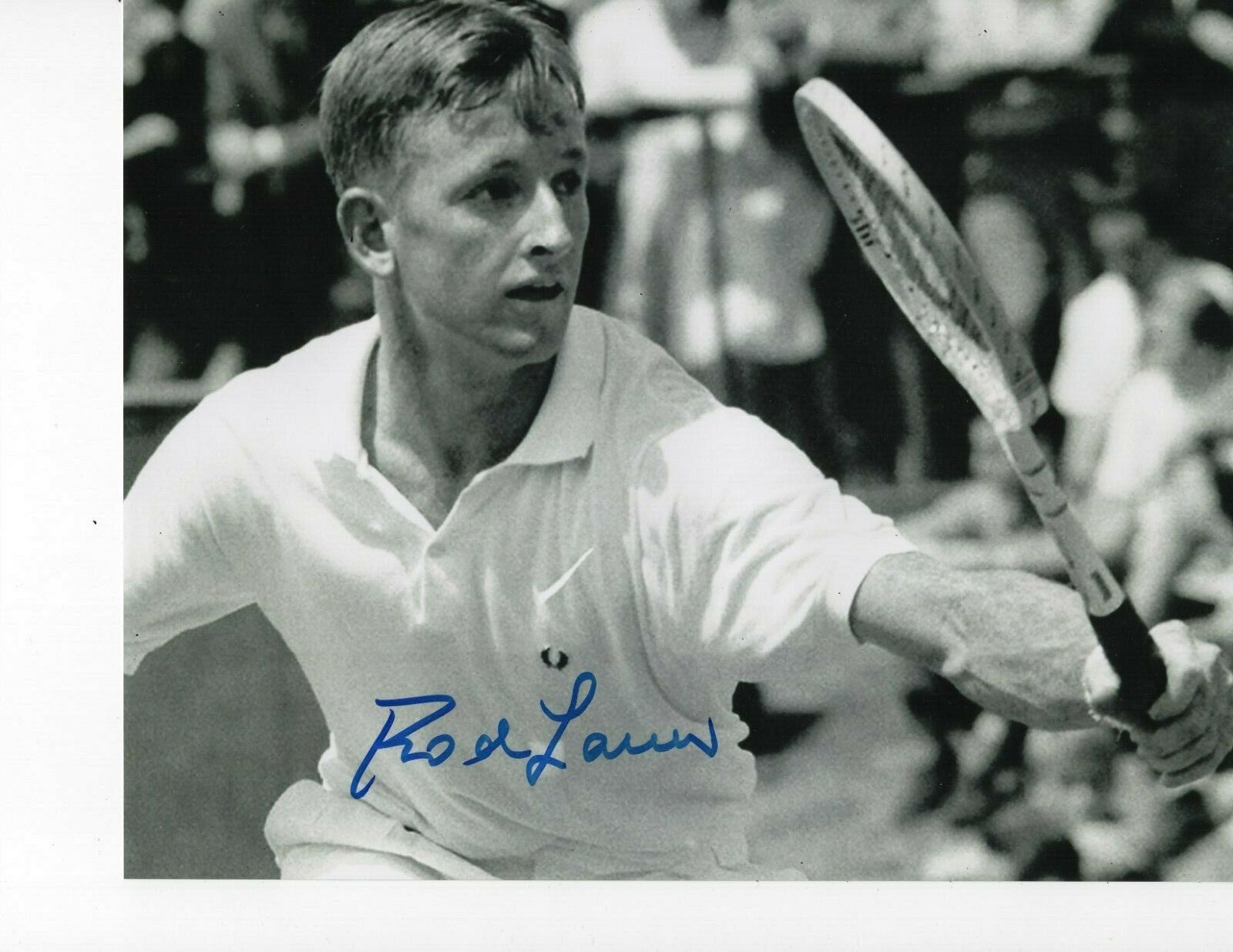 ROD LAVER SIGNED 8X10 TENNIS LEGEND Collectible Memorabilia | Autographia