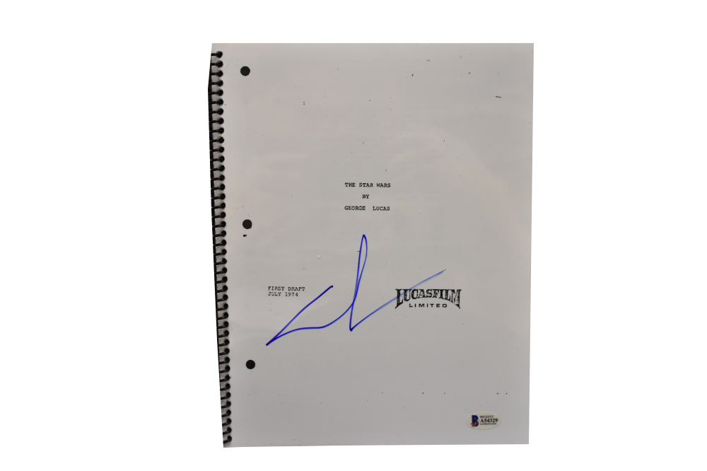 GEORGE LUCAS SIGNED SIGNED STAR WARS A NEW HOPE FULL SCRIPT AUTOGRAPH ...