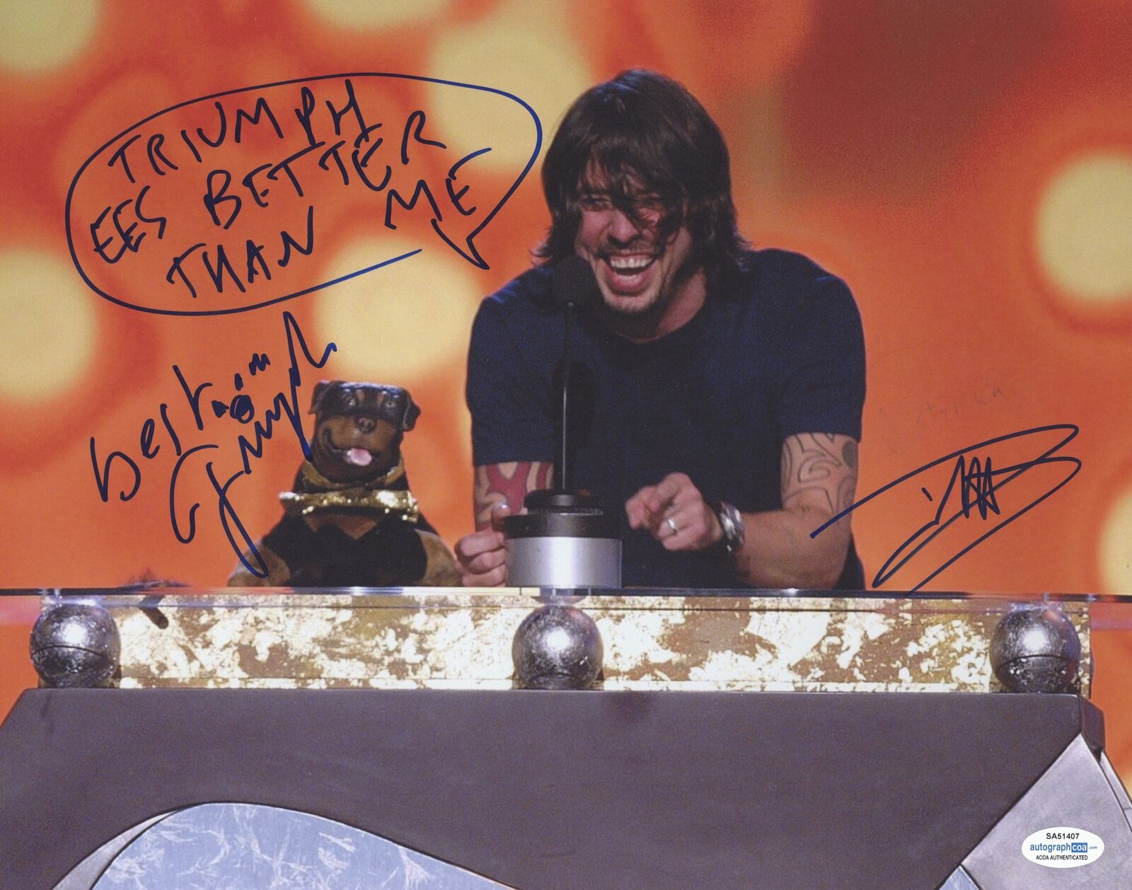 Dave Grohl & Robert Smigel "Foo Fighters" AUTOGRAPH Signed 11x14 Photo ...