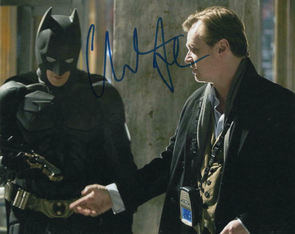 CHRISTIAN BALE SIGNED AUTOGRAPH 8X10 PHOTO - BATMAN W/ CHRISTOPHER ...