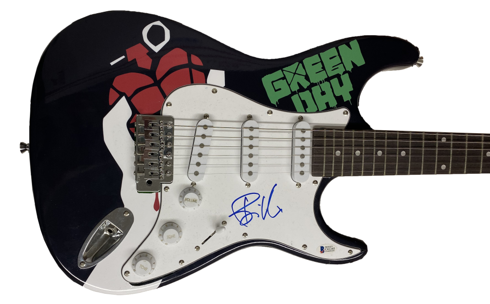 BILLIE JOE ARMSTRONG GREEN DAY SIGNED FULL SIZE CUSTOM ELECTRIC GUITAR ...