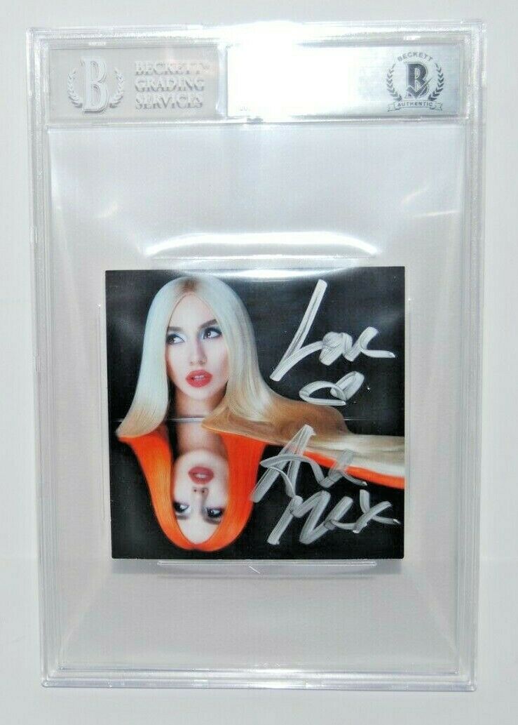 AVA MAX signed (HEAVEN & HELL) CD Cover BECKETT Encapsulated BAS ...