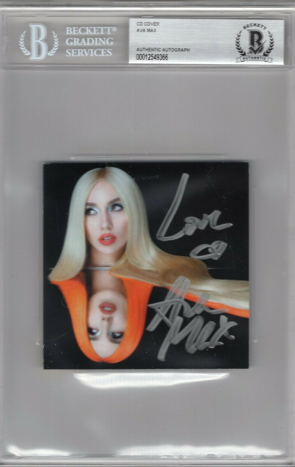 Ava Max Signed Heaven & Hell CD Cover w/Beckett BAS COA Slab Slabbed ...