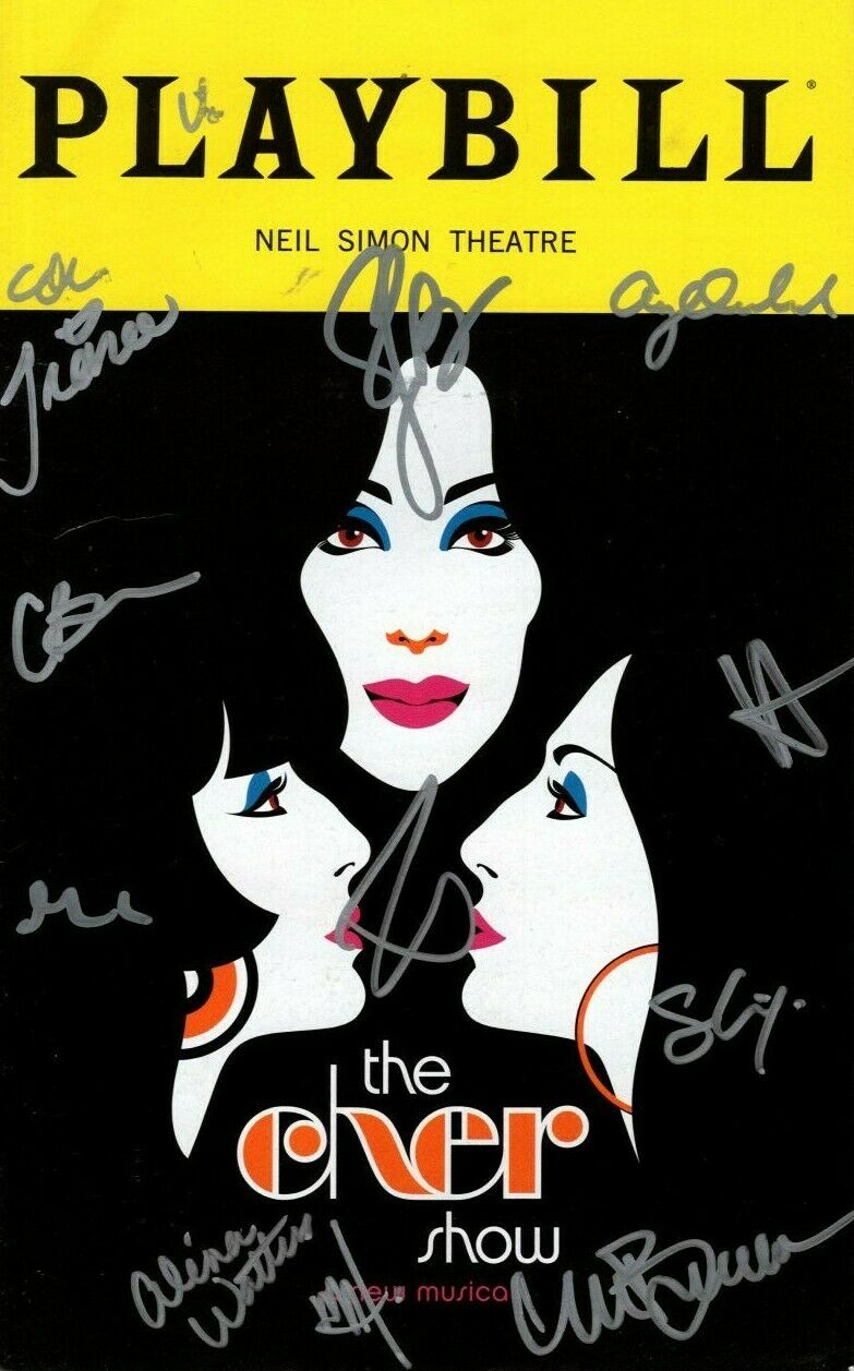THE CHER SHOW NEW MUSICAL signed autographed CAST playbill Collectible ...