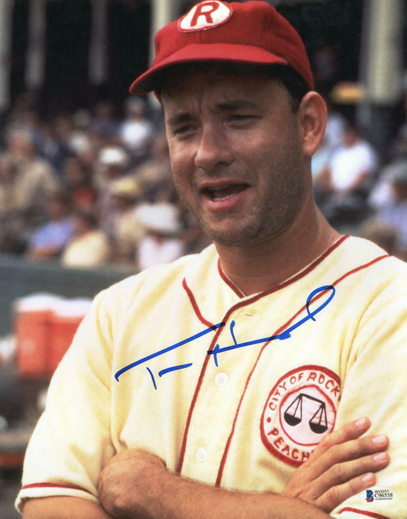 TOM HANKS SIGNED 11X14 PHOTO A LEAGUE OF THEIR OWN AUTHENTIC AUTOGRAPH ...