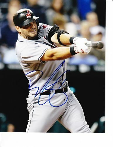 CLEVELAND INDIANS RYAN GARKO SIGNED SWINGING 8X10 Collectible ...