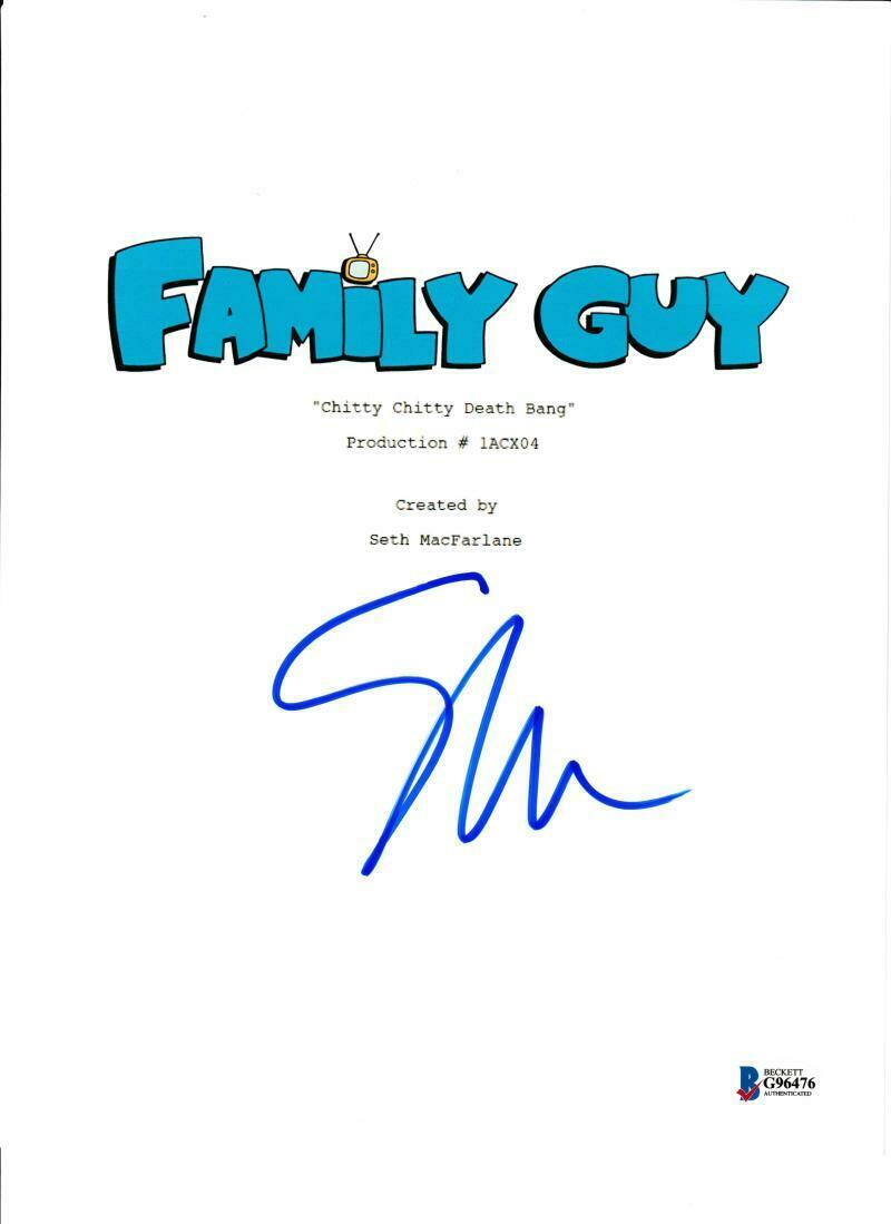 SETH MACFARLANE SIGNED FAMILY GUY SCRIPT AUTHENTIC AUTOGRAPH BECKETT ...