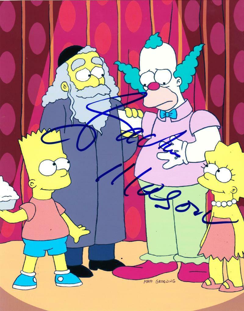 JACKIE MASON SIGNED 8X10 PHOTO AUTHENTIC AUTOGRAPH THE SIMPSONS RABBI ...