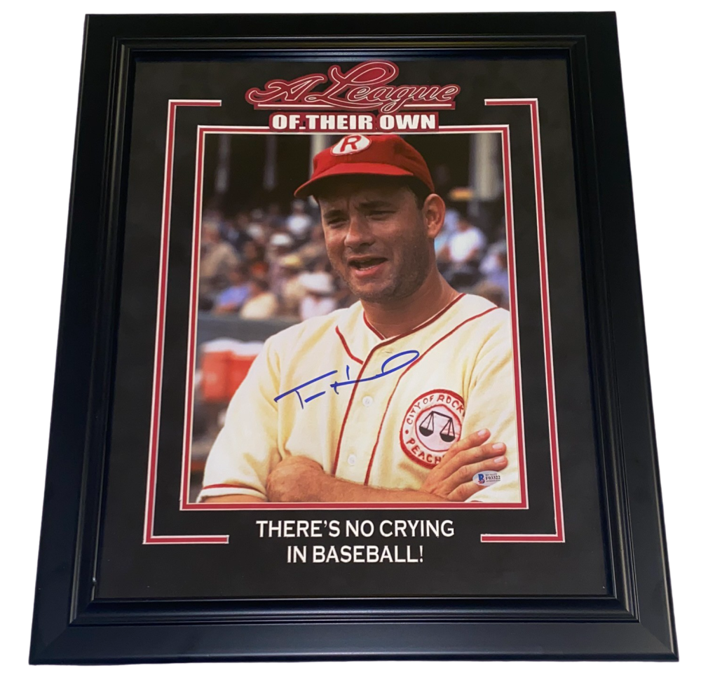 TOM HANKS A LEAGUE OF THEIR OWN SIGNED 11X14 FRAMED PHOTO AUTOGRAPH ...