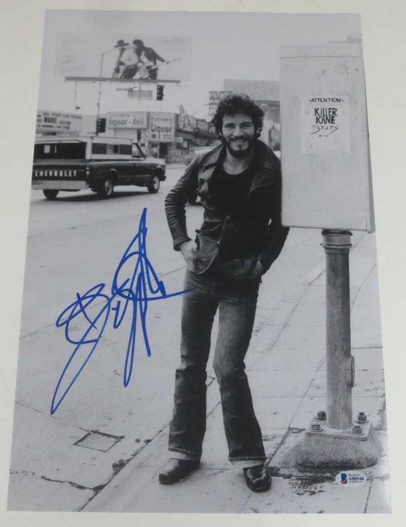 BRUCE SPRINGSTEEN SIGNED 12X18 PHOTO AUTHENTIC AUTOGRAPH BORN TO RUN ...