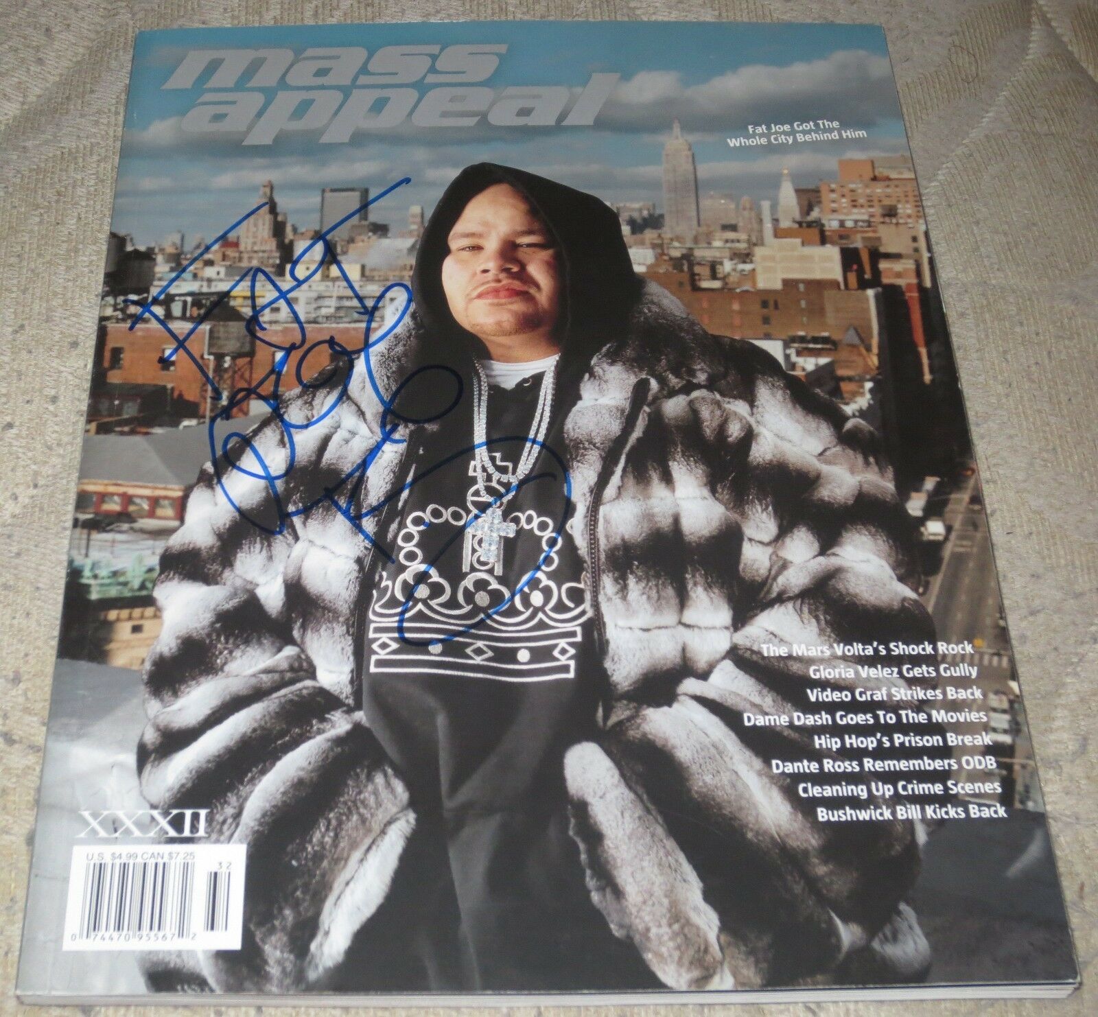 FAT JOE SIGNED MAGAZINE AUTHENTIC AUTOGRAPH TERROR SQUAD RAP LEGEND ...