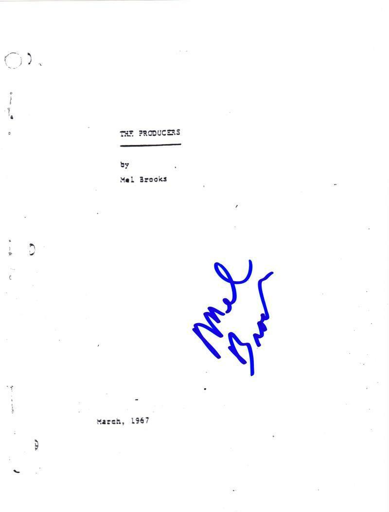 MEL BROOKS SIGNED THE PRODUCERS PAGE SCRIPT AUTHENTIC AUTOGRAPH PROOF ...