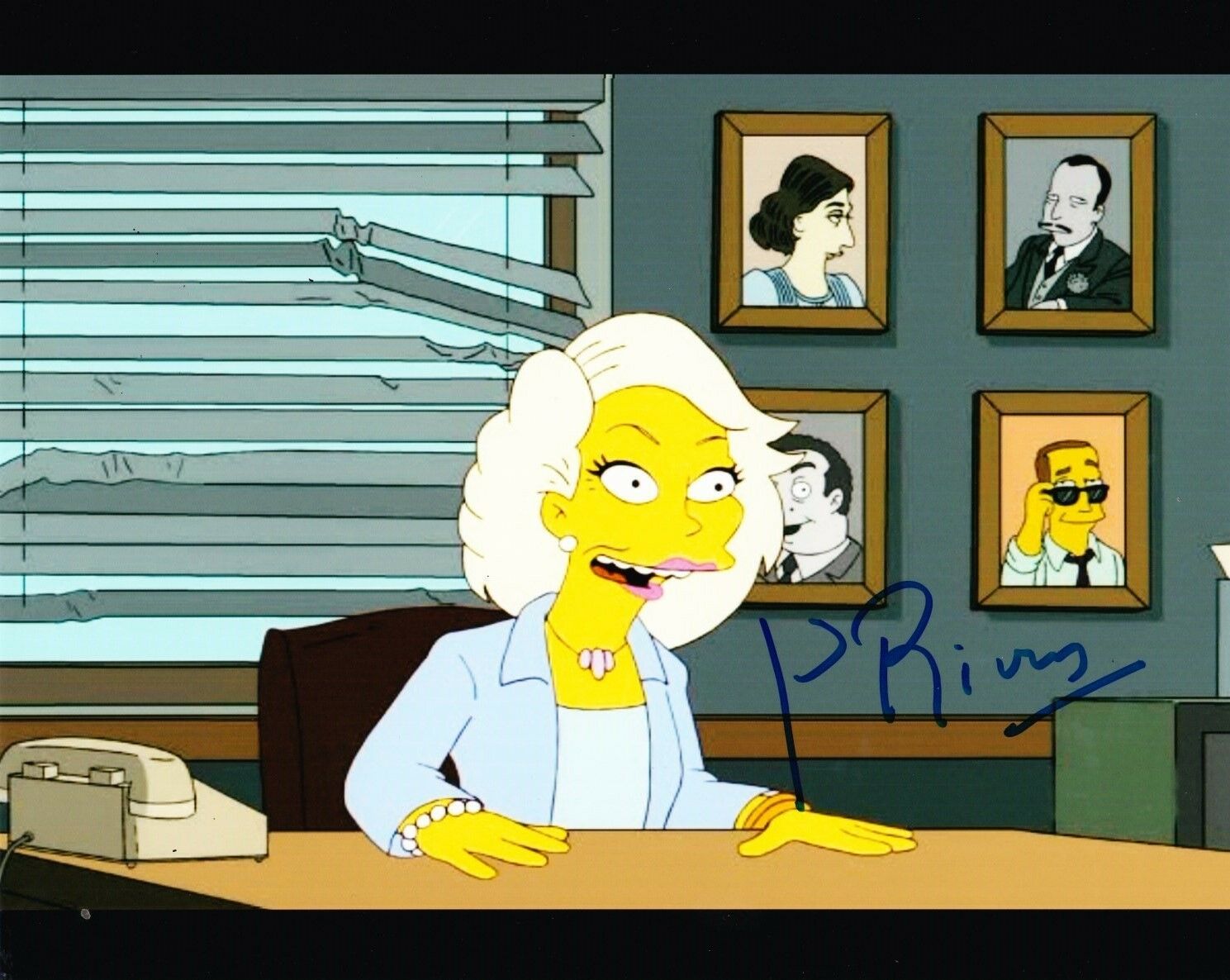 JOAN RIVERS SIGNED 8X10 PHOTO AUTOGRAPH THE SIMPSONS FOX FASHION ICON ...