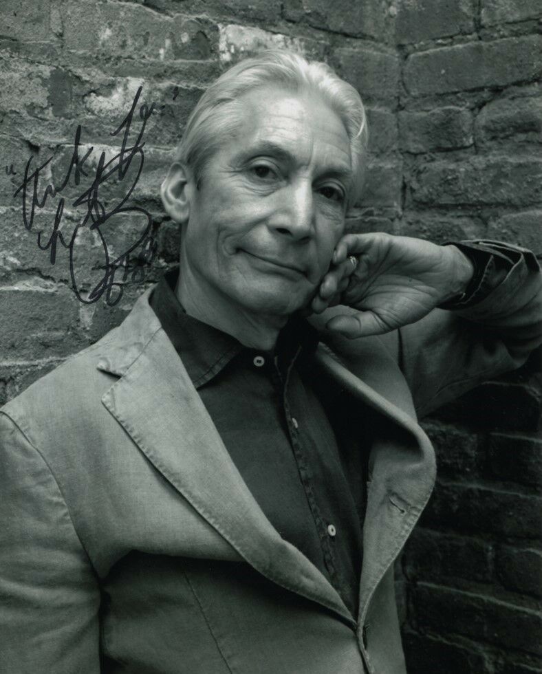 CHARLIE WATTS Signed Photo w/ Hologram COA ROLLING STONES Collectible ...
