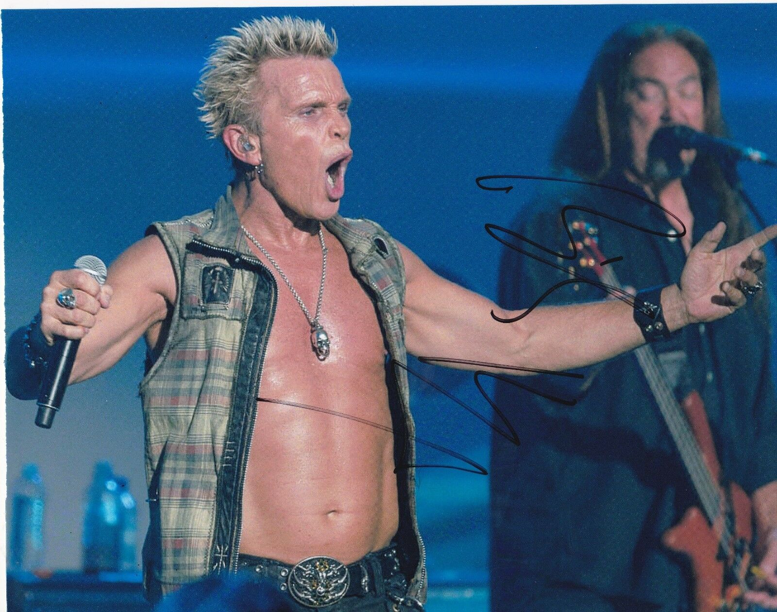 BILLY IDOL SIGNED 8X10 PHOTO AUTHENTIC AUTOGRAPH ROCK N ROLL LEGEND COA ...