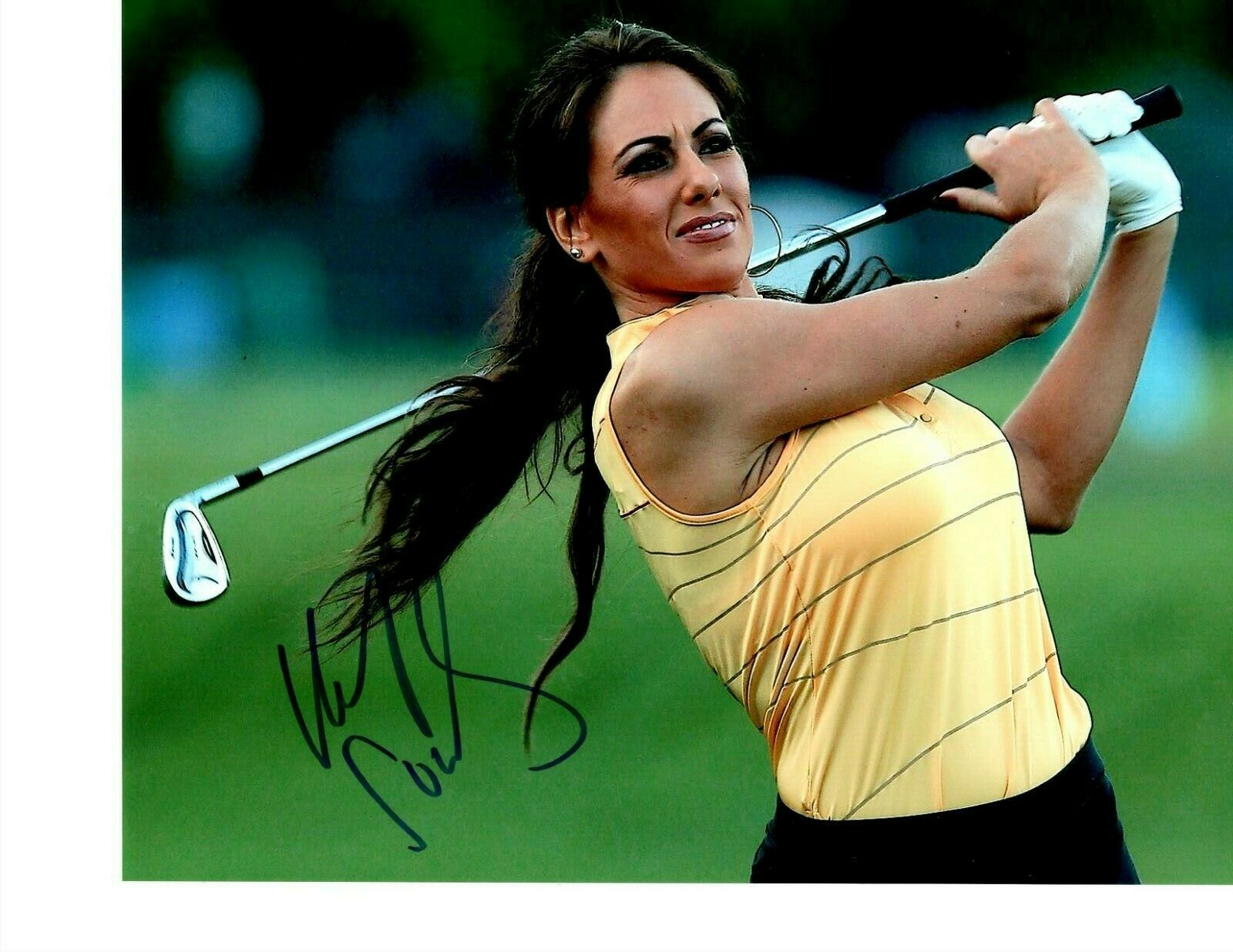 GOLF REPORTER HOLLY SONDERS SIGNED FOLLOW THROUGH 8X10 Collectible ...