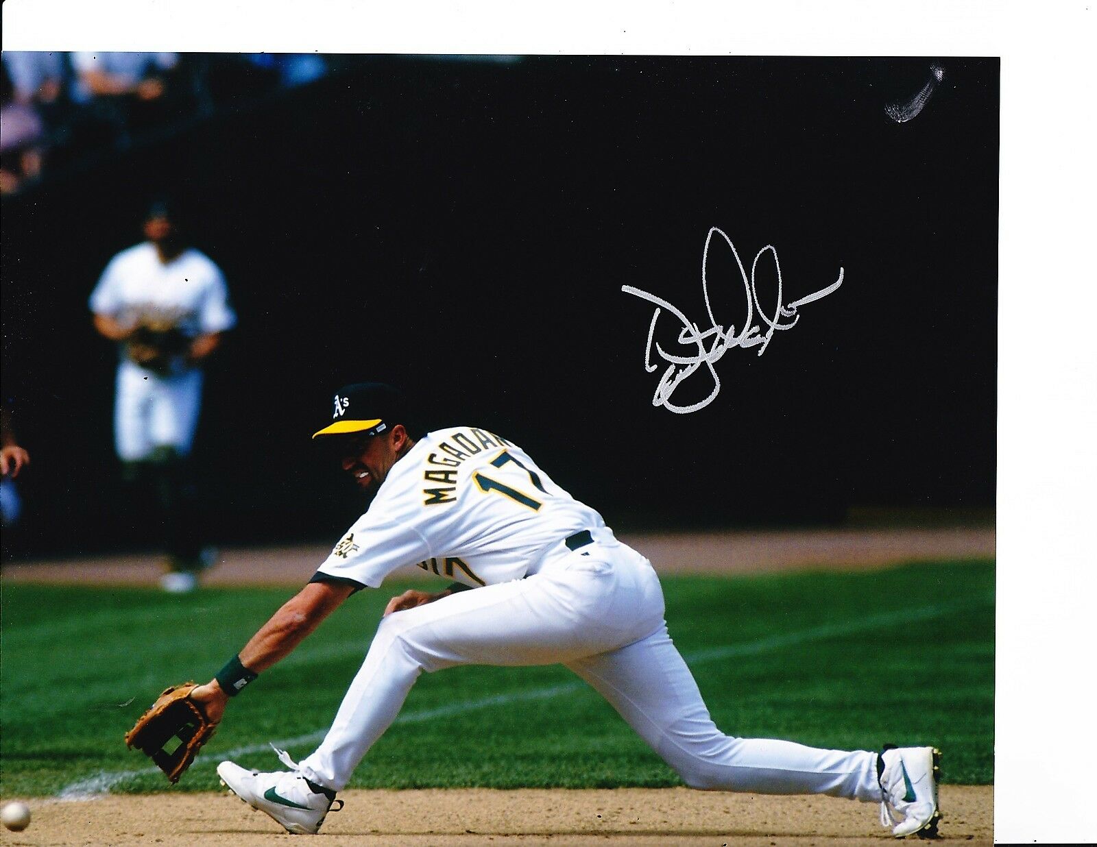 OAKLAND ATHLETICS DAVE MAGADAN SIGNED FIELDING 8X10 Collectible ...