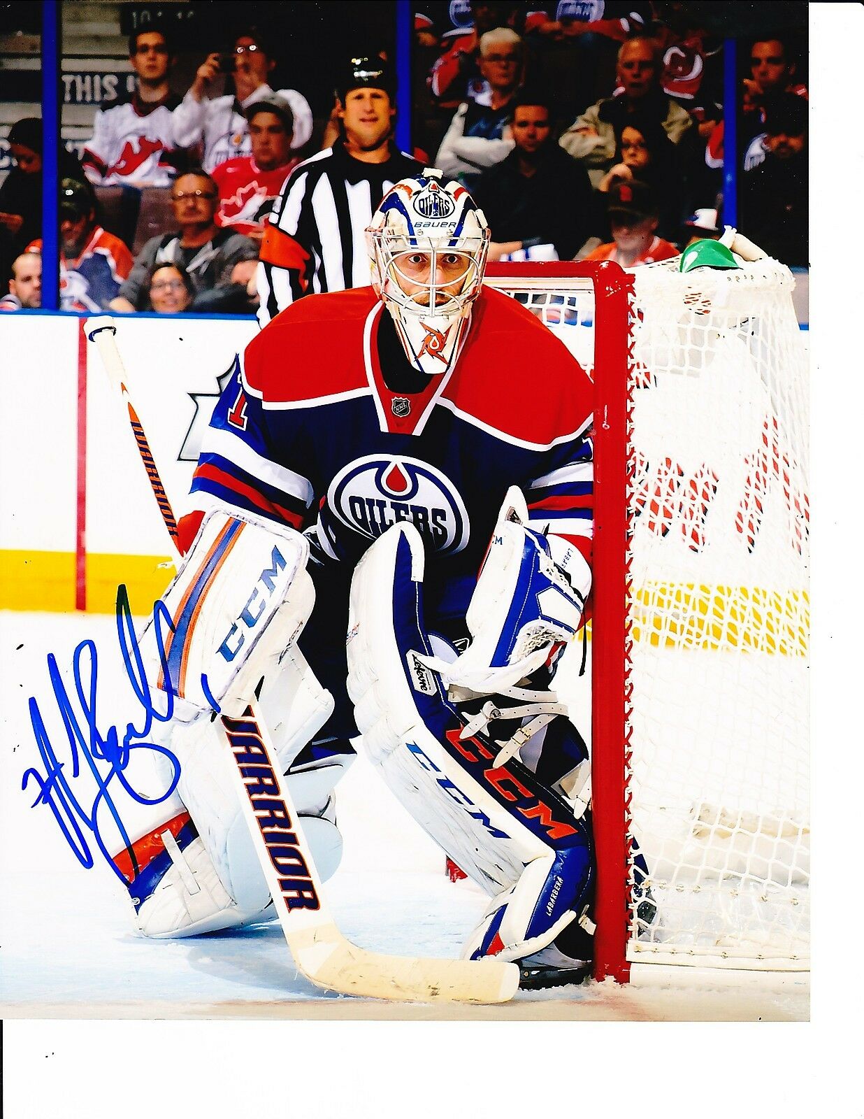 EDMONTON OILERS JASON LABARBERA SIGNED HUGGING POST 8X10 Collectible ...