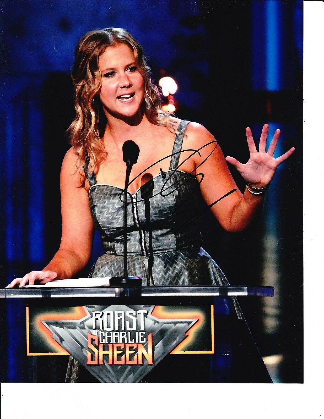 AMY SCHUMER SIGNED CHARLIE SHEEN ROAST 8X10 Collectible Memorabilia ...
