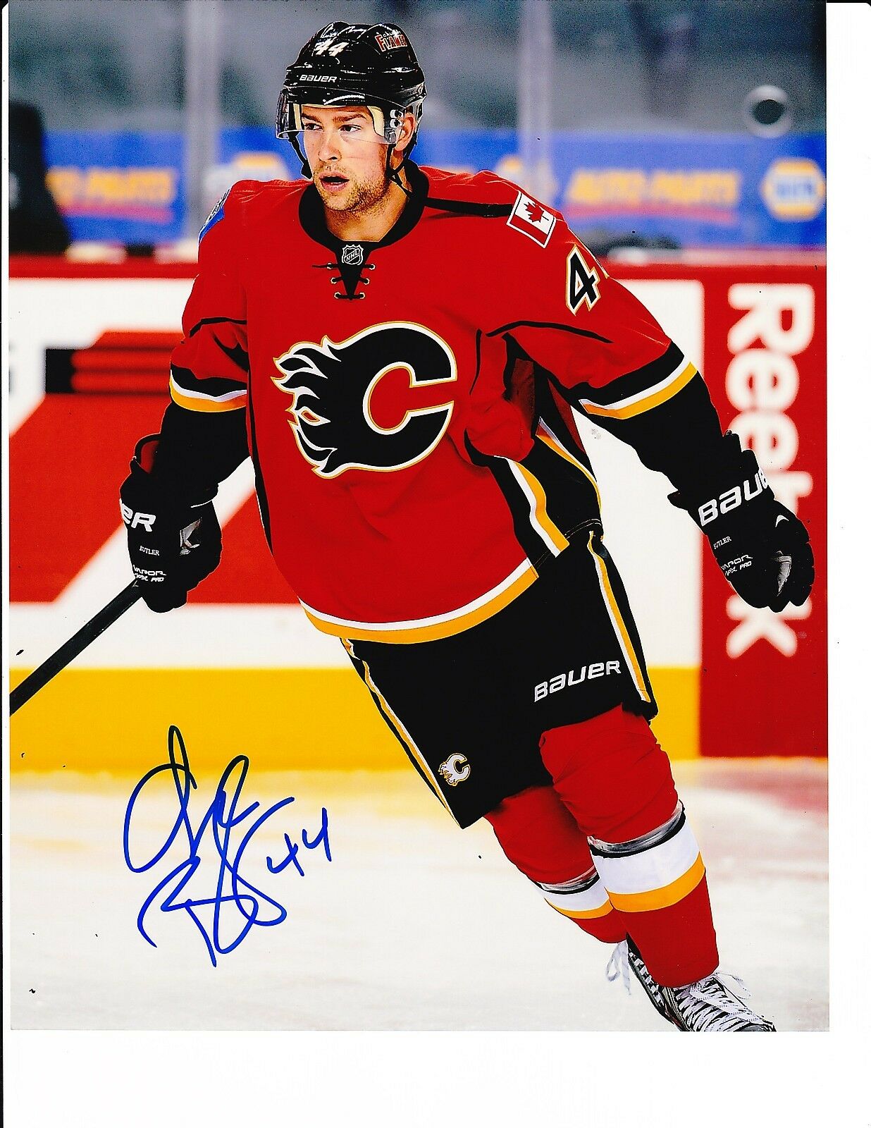 CALGARY FLAMES CHRIS BUTLER SIGNED PREGAME 8X10 Collectible Memorabilia ...